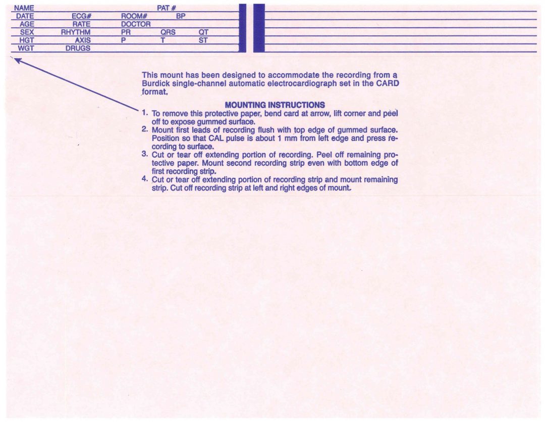 Burdick 7909 EKG Mount Paper - Quality Chart Paper - Your Go to Source ...